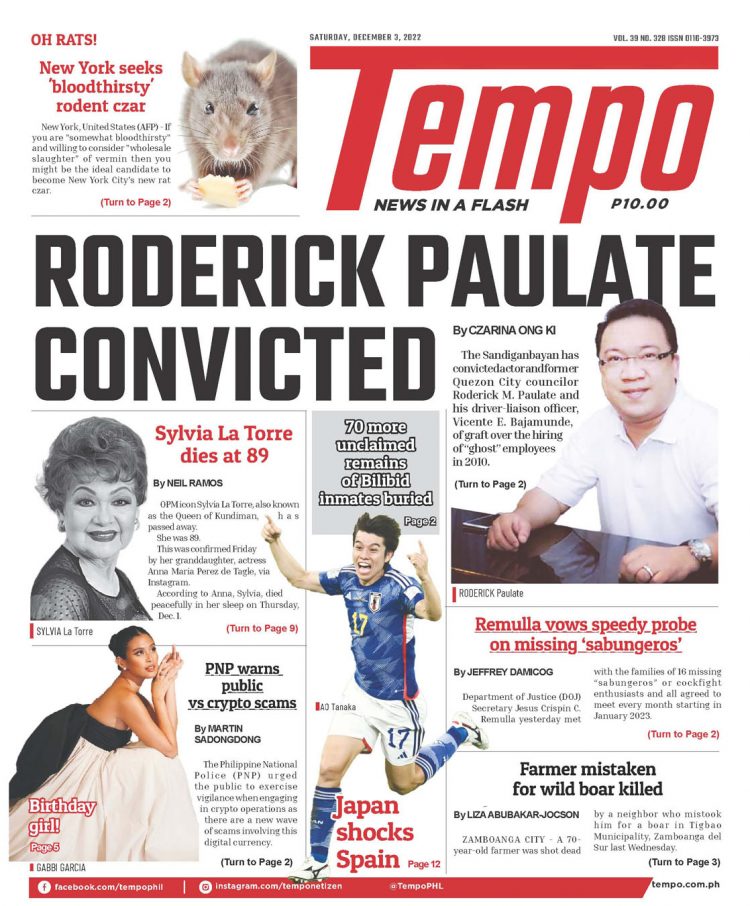 Tempo 03 December 2022, Saturday issue – Tempo – The Nation's Fastest ...