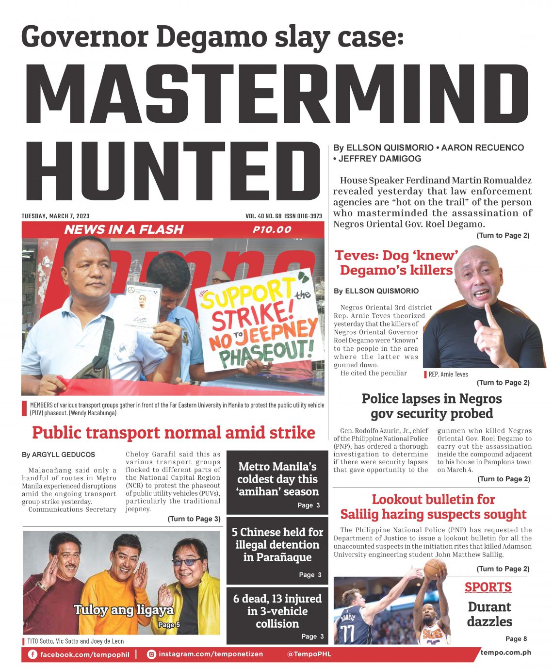 Tempo 07 March 2023, Tuesday issue – Tempo – The Nation's Fastest ...